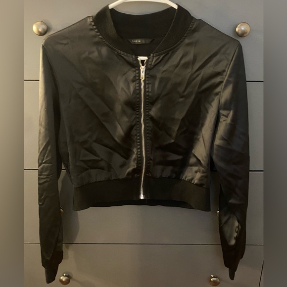 SHEIN | Jackets & Coats | Small Shein Black Classy Zip Up Leather Look ...